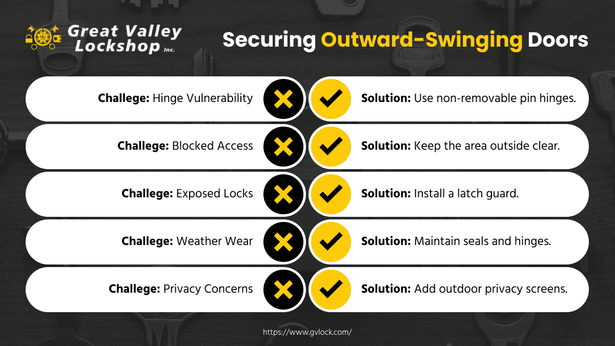 How To Lock A Door That Swings Out