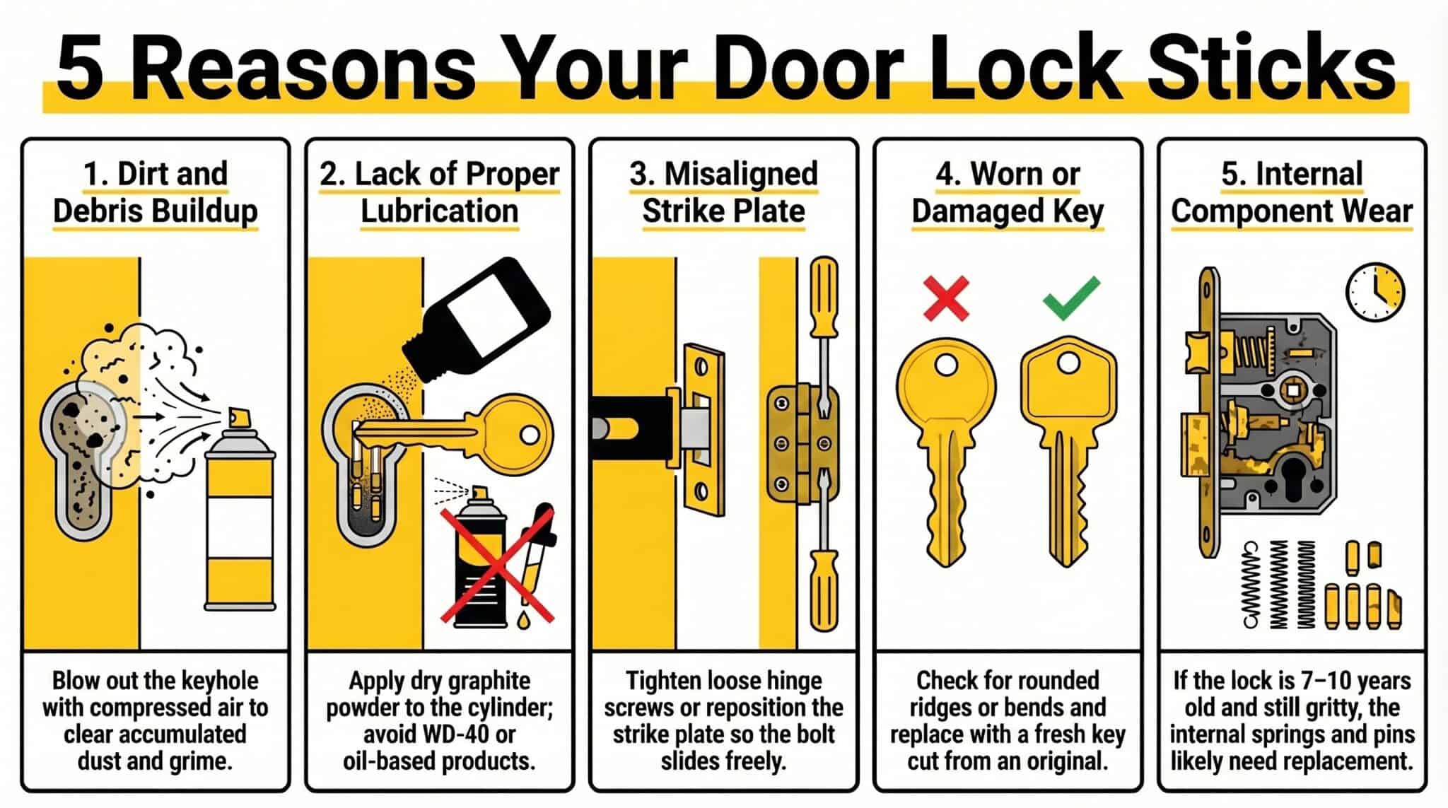 How To Fix A Sticky Door Lock